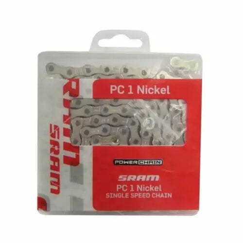 SRAM PC-1 Single Speed Chain - 1/2 X 1/8 Nickel Finish
