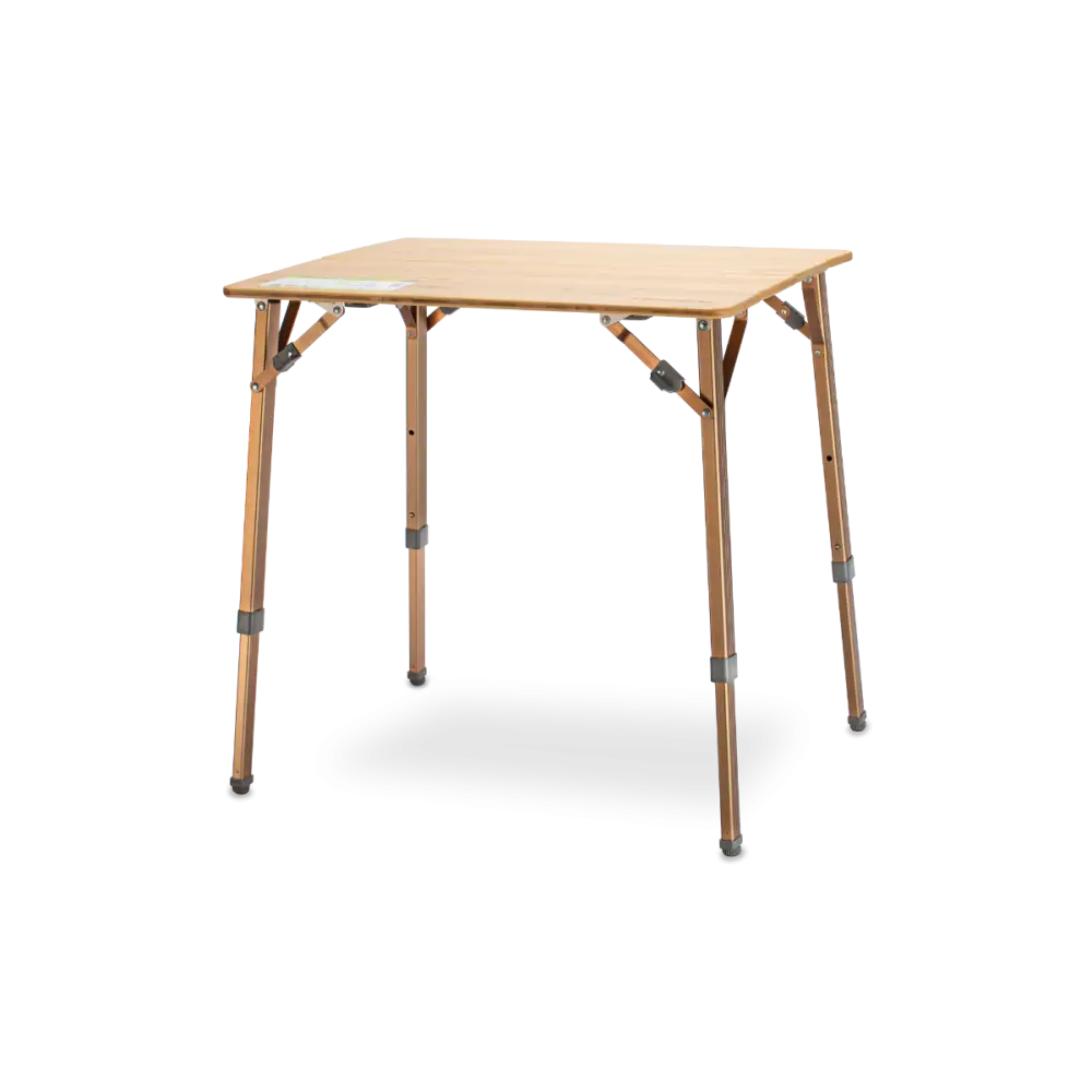 KITPAC STD V2 Folding Camp Table with Natural Bamboo Top & Carry Bag