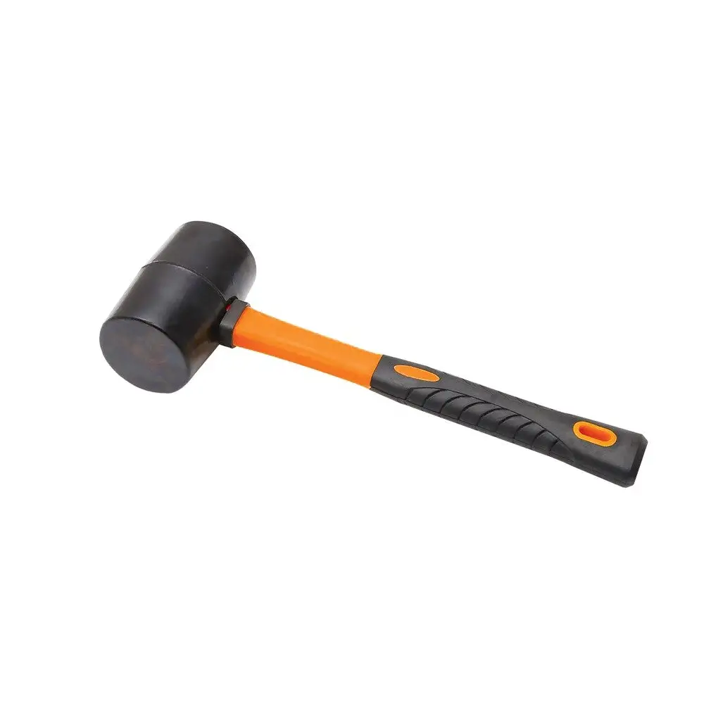 Rubber Mallet with Fibreglass Handle - Durable Rubber Tent Peg Mallet