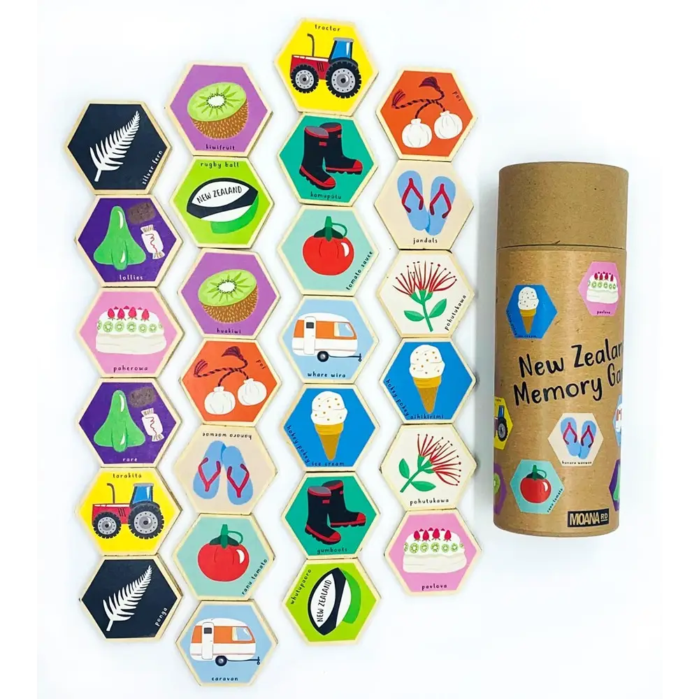 Memory Game - Fun Kiwiana-themed Matching Game, 28 Pieces