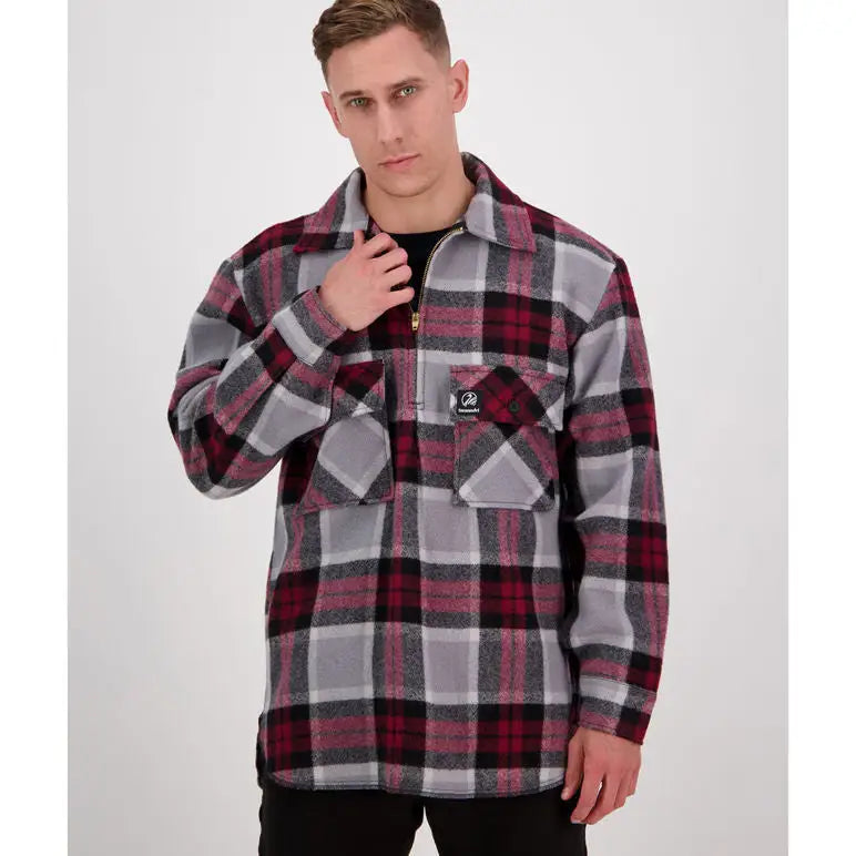 Ranger Wool Zip Front Bushshirt Heritage Red - Ideal Year-Round Wear
