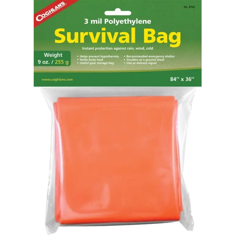 Survival Bag: Emergency Shelter and Ground Sheet - Rain, Wind, Cold ...